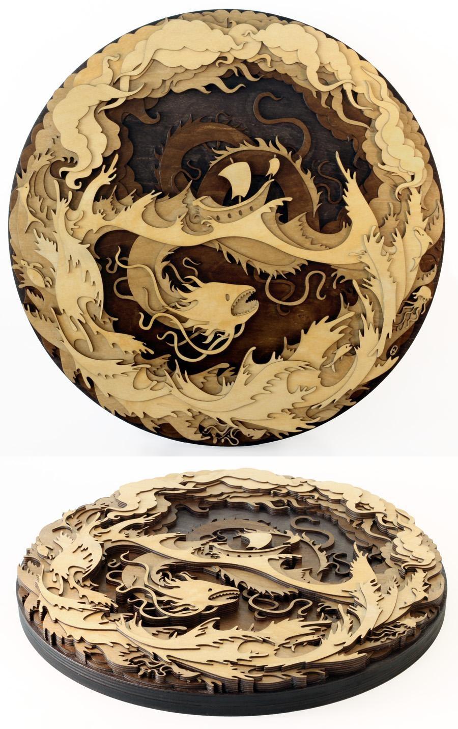 Technique for Layered Plywood Art from Layered Laser-cut Panel ...